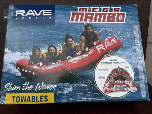 Rave Sports Mega Mambo Boat Towable Tube Up To 4 Riders Max Weight ...