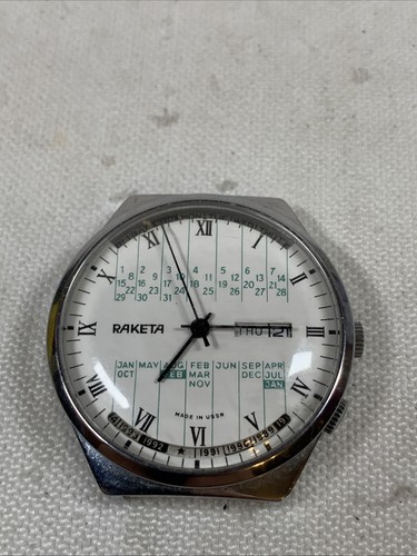 Rare Watch Raketa USSR Perpetual Calendar Vintage mechanical men's wrist watch | eBay
