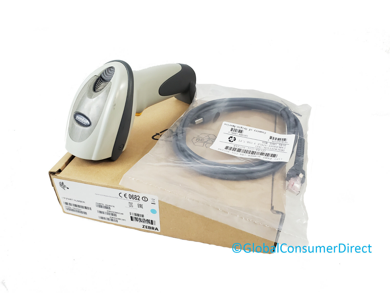 Symbol Motorola DS6707 1D 2D Barcode POS Scanner + NEW USB CABLE | eBay