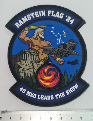 Rare ® USAF Ramstein flag 2024 48 MXO F-35 RAF Lakenheath PVC patch on ...