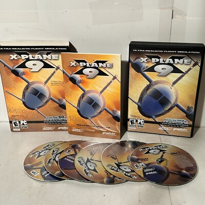 X-Plane 9 Flight Simulator Complete w/ Manual DVD-ROM PC Game *BUY 2 ...