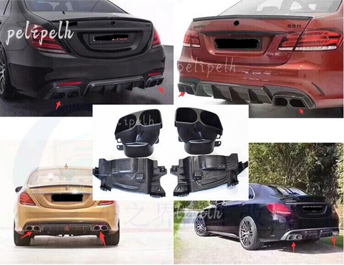 For Mercedes C E S AMG C63 GLE E63 S63 Rear Exhaust Tips Muffler Pipe ...