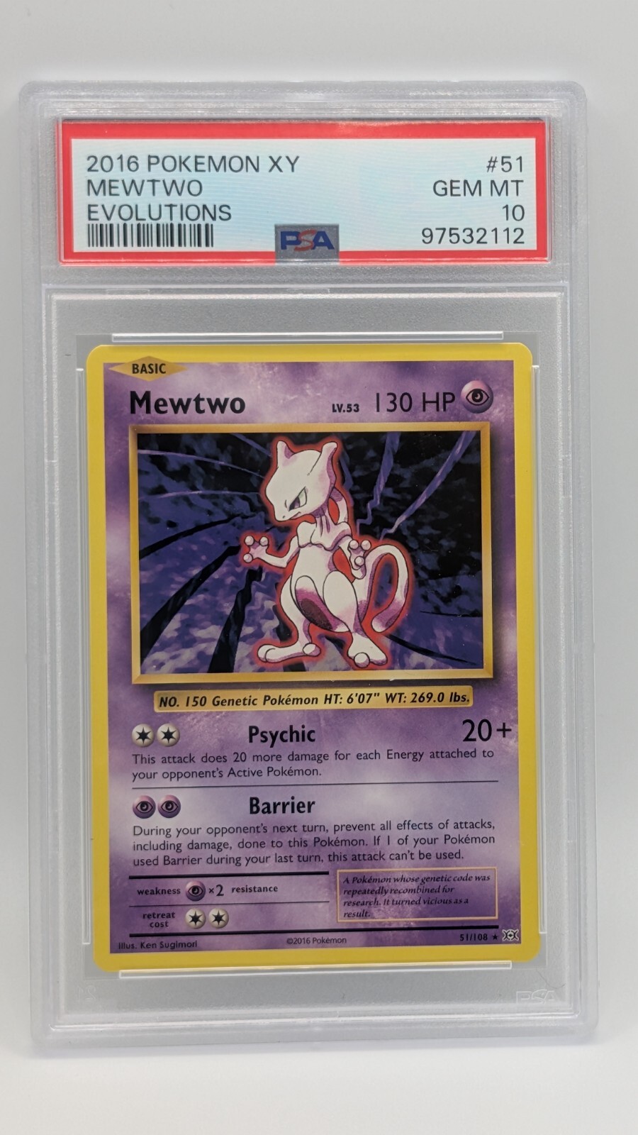 Mewtwo 2016 XY: Evolutions #051/108 Base Price Guide - Sports Card Investor