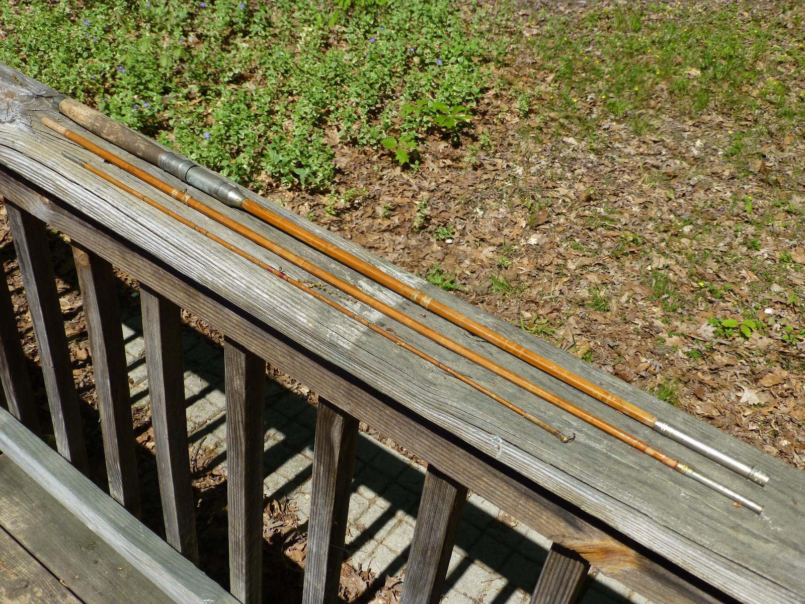 Antique Vintage UTICA Bamboo Fishing Rod 3-piece 94 1/2" Bait Rod ...