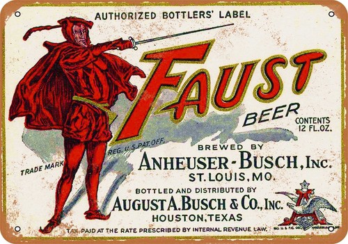 METAL SIGN - Faust Beer - Vintage Look Reproduction | eBay