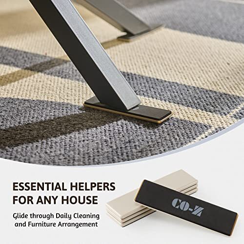 Large Furniture Sliders - 4 Pack 2 1/2 x 9 9 Rectangle-4 Pack Plastic ...