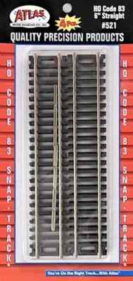 Atlas HO Scale ~ New 2025 ~ Code 83 6″ Straight Track ~ 4 Pcs ~ 521 | eBay