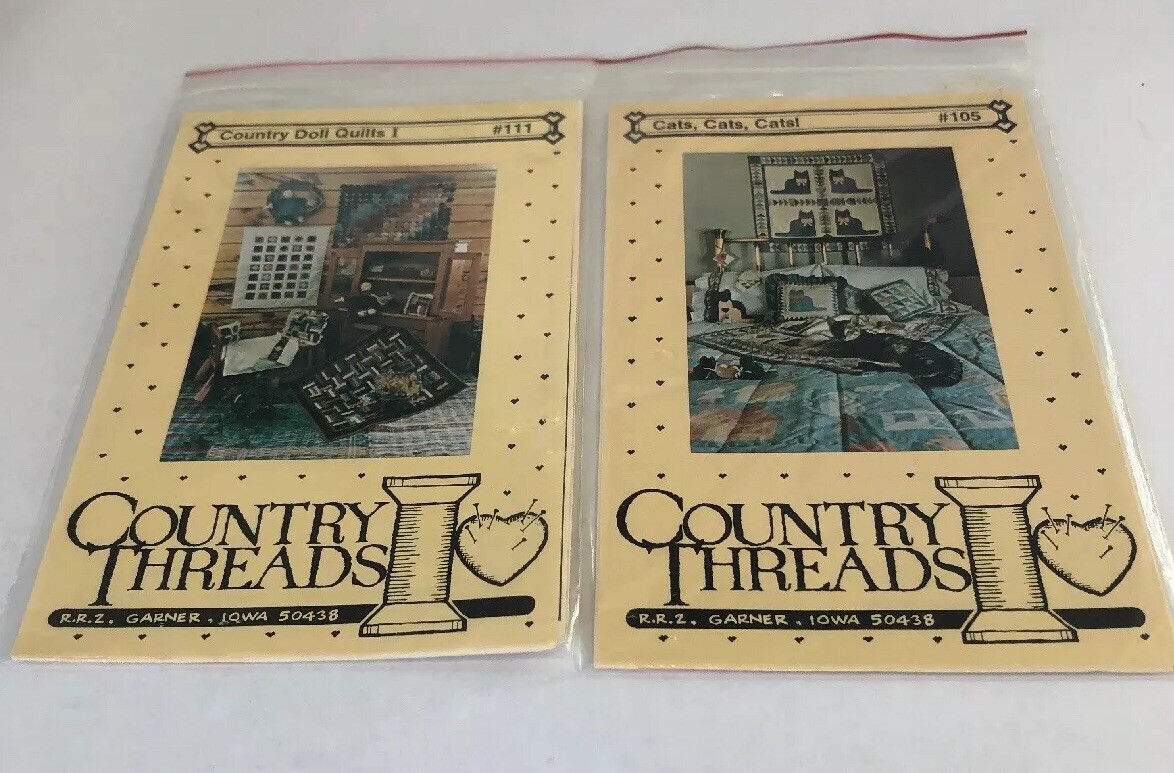 Country Threads Quilt Patterns Lot Of 2 Country Doll Quilts 111 And ...