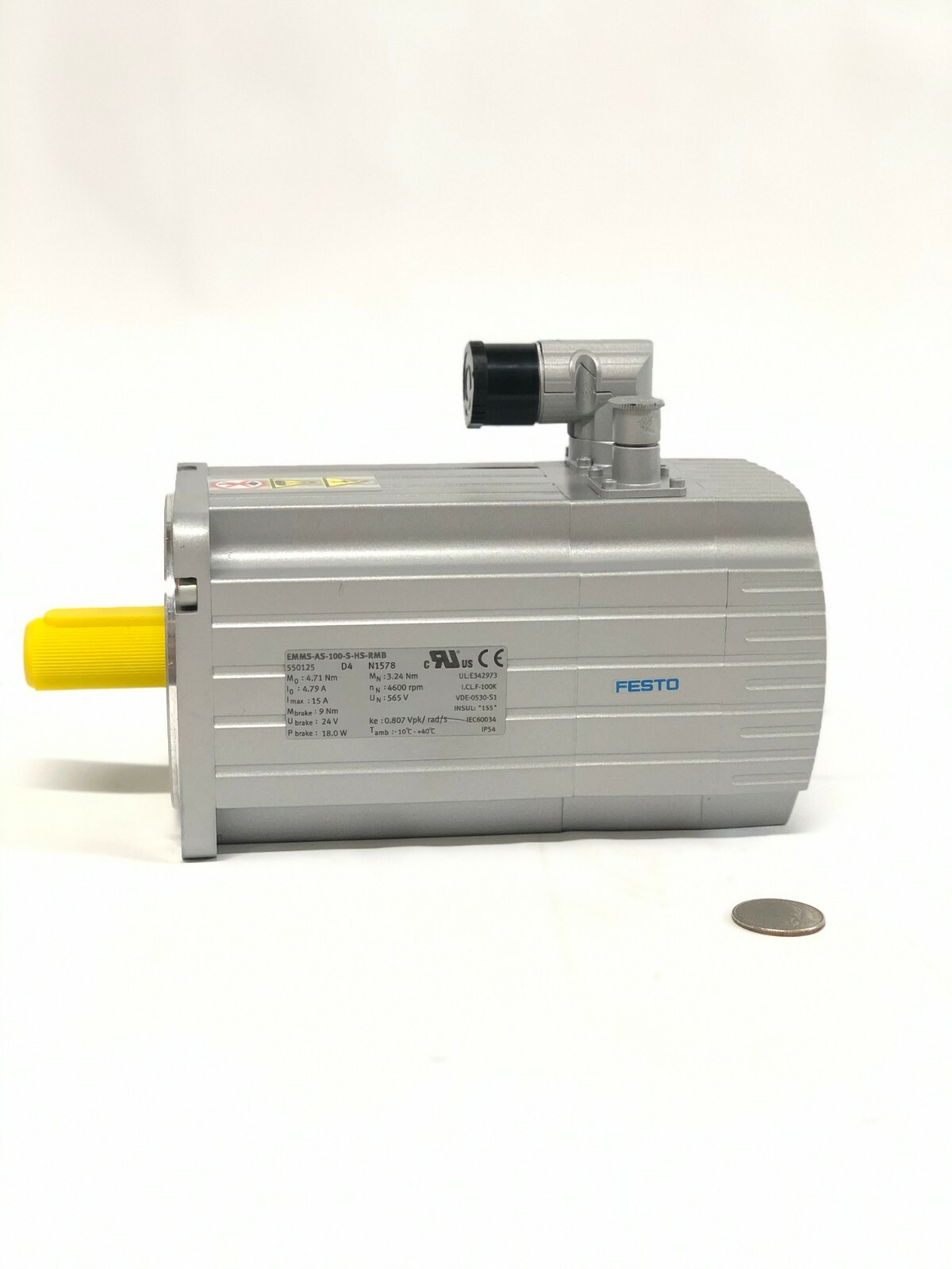 Festo EMMS-AS-100-S-HS-RMB Servo Motor with Brake NEW | eBay