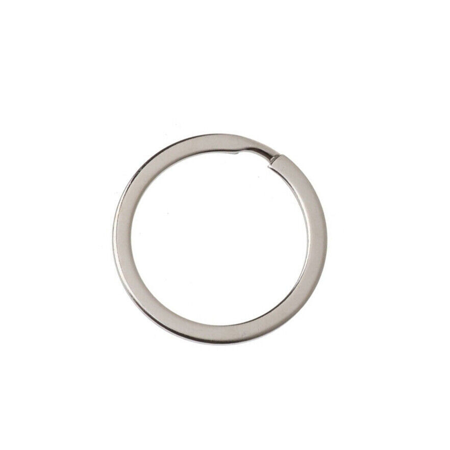 4 pcs 35mm Stainless Steel Flat Key Ring Split Ring Keychain Split ...