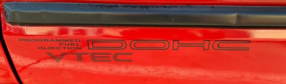 JDM DOHC VTEC Programmed Fuel Injection PFI Door Decals for EG EF Civic ...