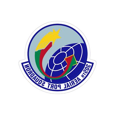 305 Aerial Port Squadron AMC (U.S. Air Force) REVERSE PRINT Transparent ...