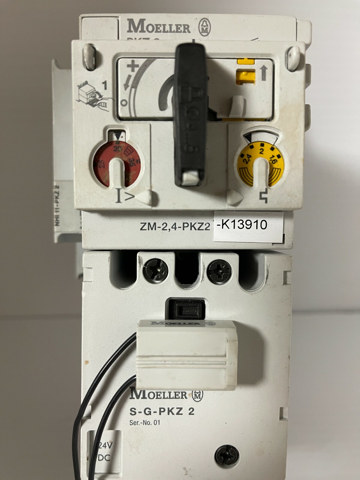 MOELLER PKZ2 / ZM-2,4-PKZ2-K13910 / S-G-PKZ2 COMBINED MOTOR STARTER ...