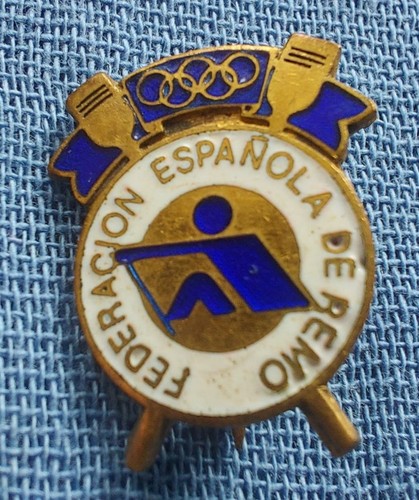 OLYMPIC PIN BADGE SPANISH ROWING FEDERATION 1970s ENAMEL | eBay