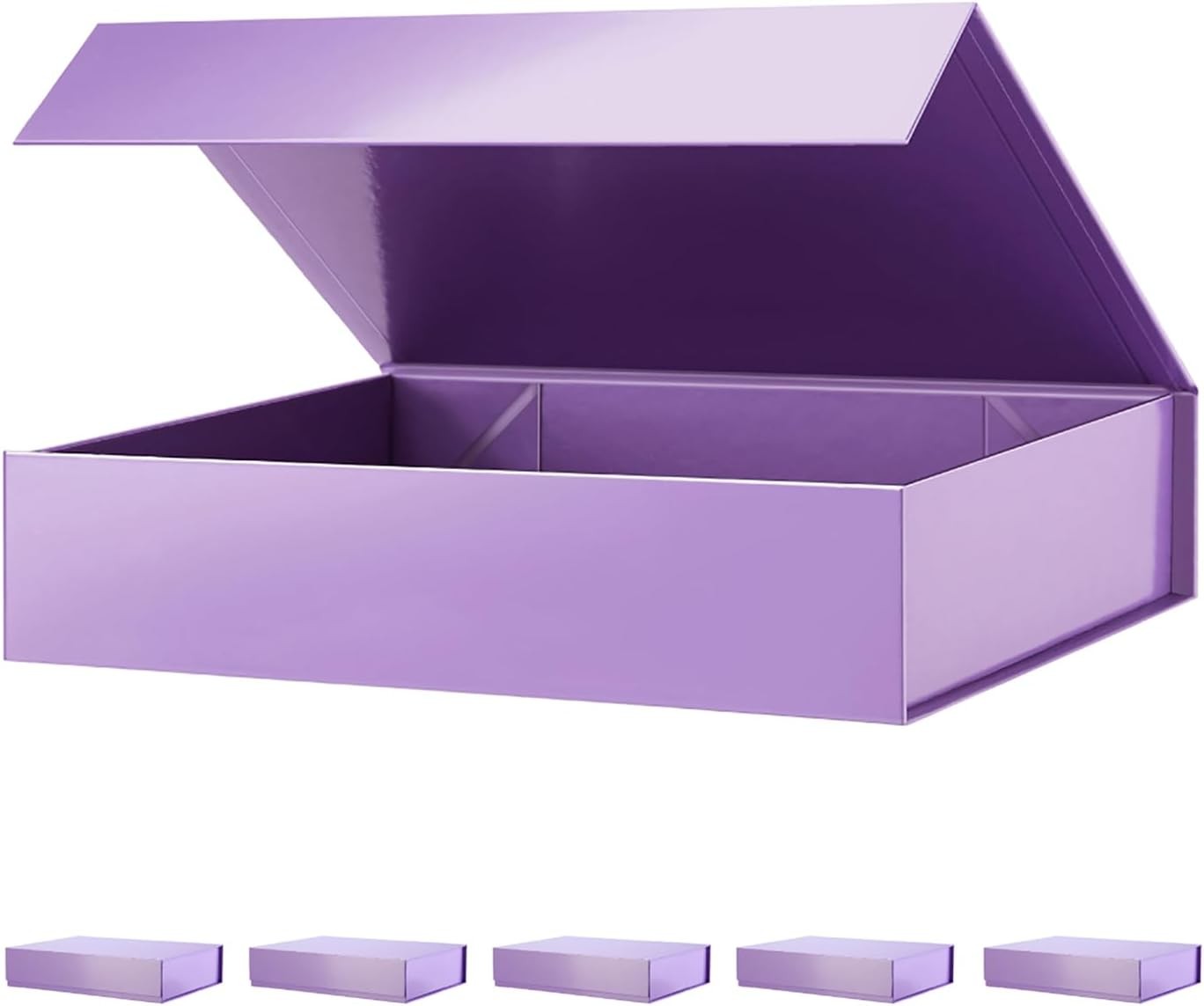 PACKHOME 6 Gift Boxes 1 Count (Pack of 6), 11x7.8x2.3 Inch-Purple-Pack ...