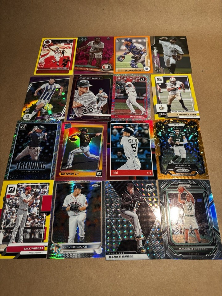 MASSIVE SPORTS CARD COLLECTION LOT ALL PARALLELS 290 CARDS-NUMBERED, COLOR +MORE | eBay