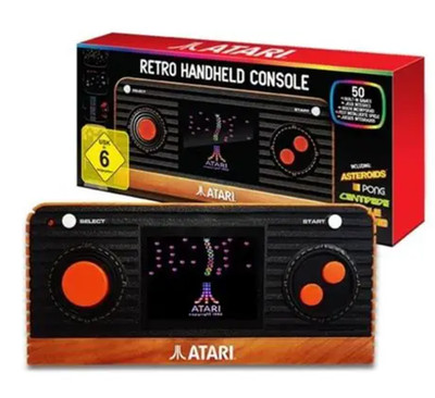 Atari Retro Handheld Console – 50 Built-in Games – Asteroids, Pong ...