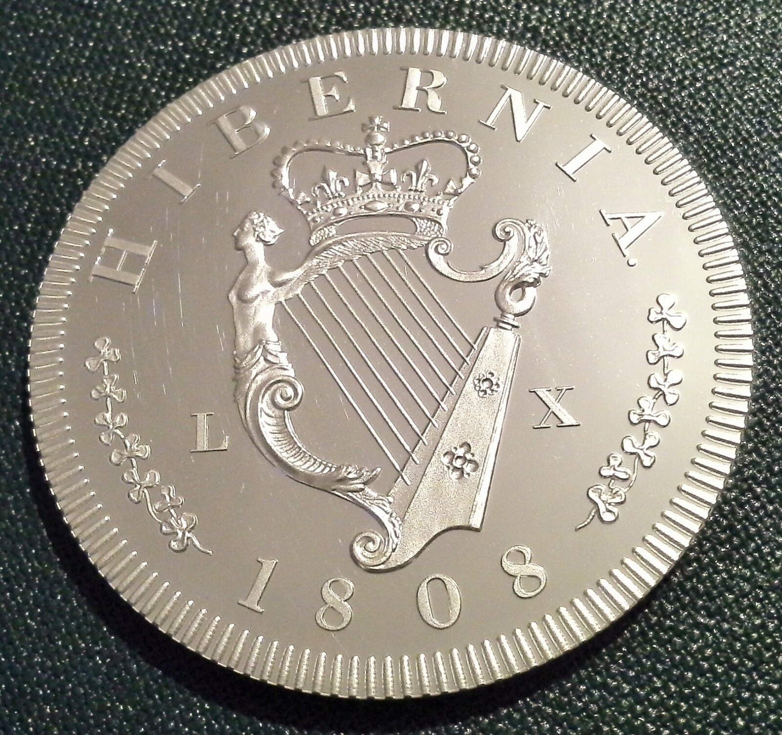 Crown George III 1808 Ireland Solid Silver Retro Pattern + Certificate ...