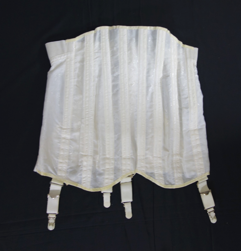 RARE~ANTIQUE~c1950s~SPENCER~Sz Lg -XL SATINY Lace Up Open Bottom ...
