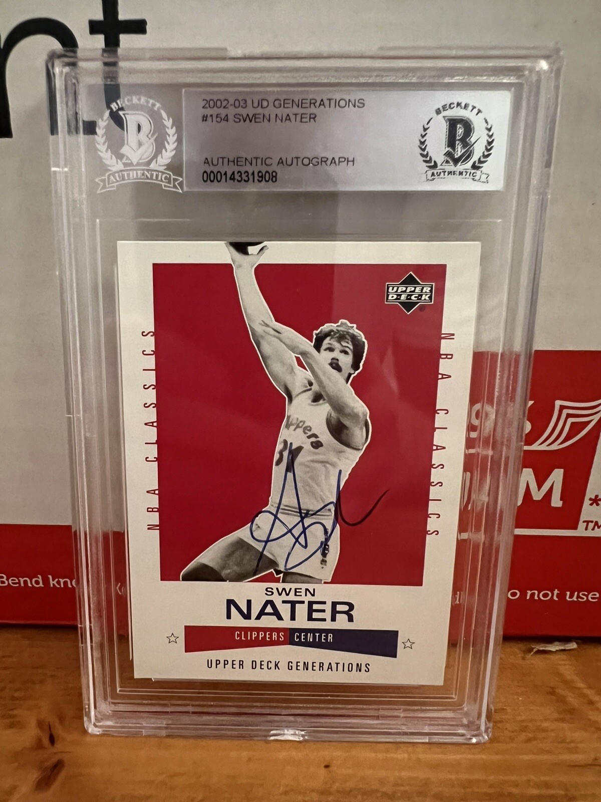 Signed Swen Nater 2002-03 Upper Deck Generations Beckett Authentic ...