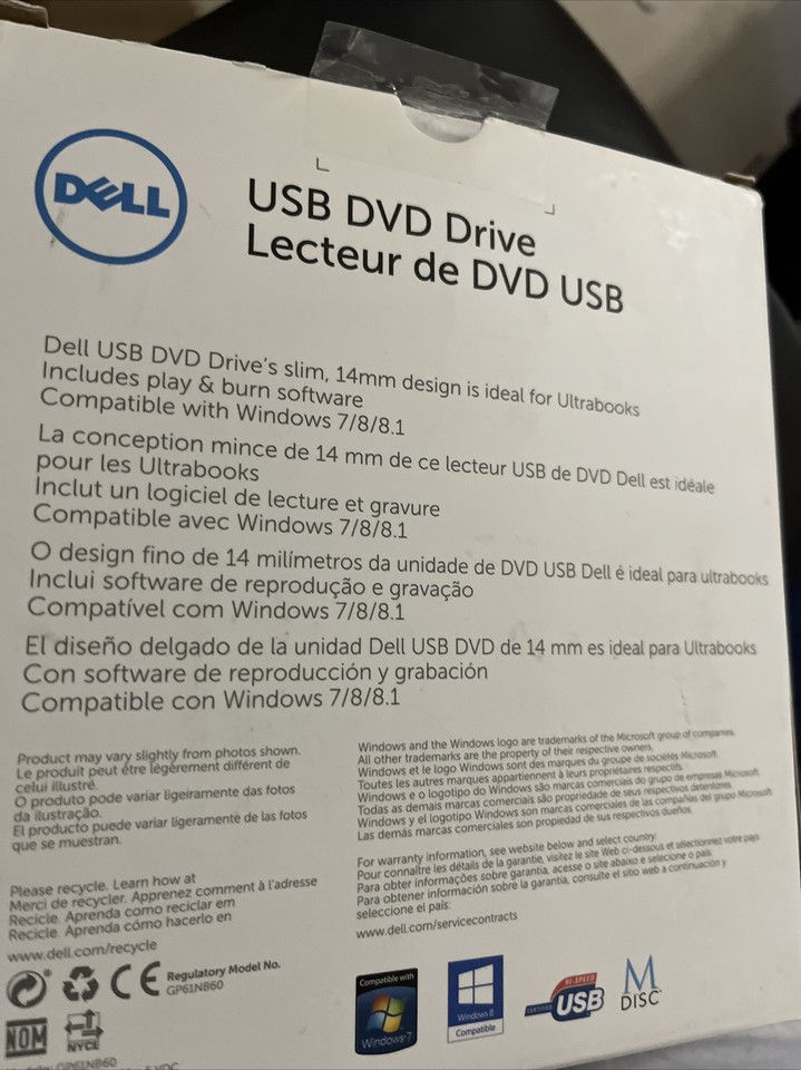 Dell DW316 External USB Slim DVD Drive +/- RW | eBay