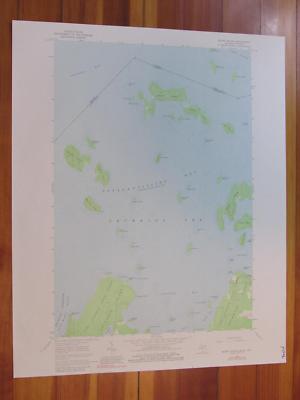 Burnt Island Michigan 1982 Original Vintage USGS Topo Map | eBay