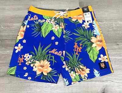 NEW Hurley Phantom MLB Baseball New York Mets BOARD SWIM SHORTS Mens 32 ...