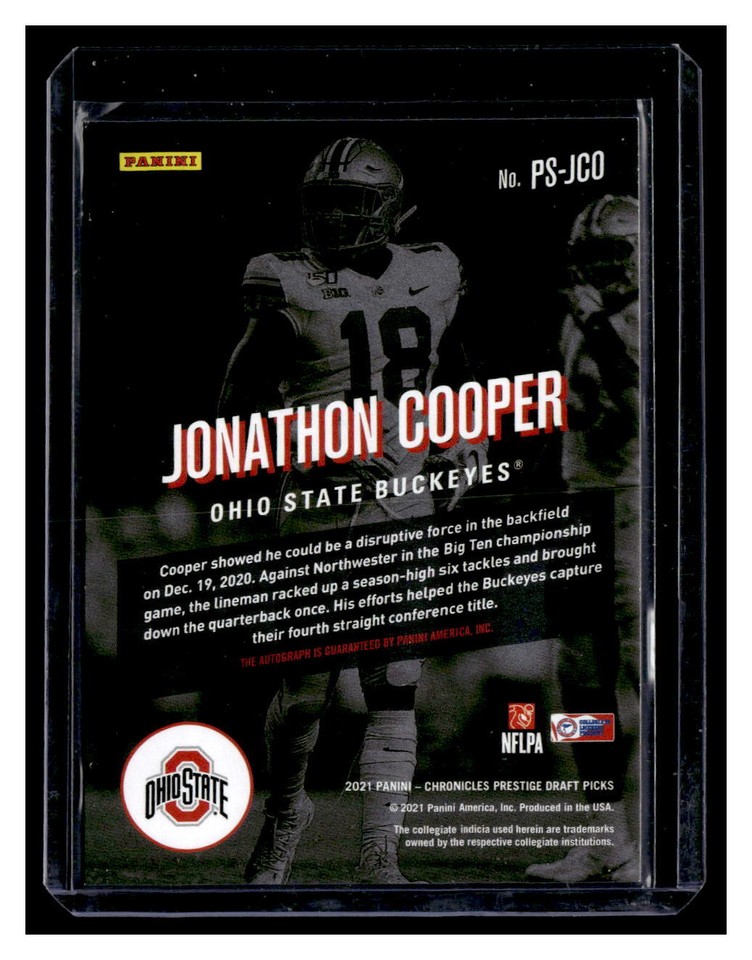 Jonathon Cooper 2021 Panini Chronicles Draft Picks AUTOGRAPH | eBay