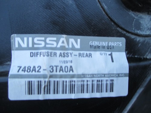 NISSAN ALTIMA Genuine Rear Under Cover Diffuser 748A2-3TA0A | eBay