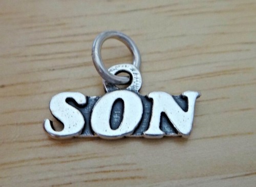 Sterling Silver 9x17mm says Son Charm! | eBay