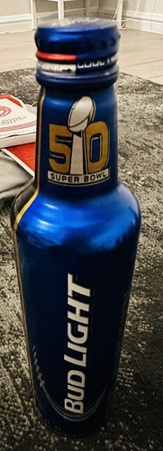 Bud Light 2016 Super Bowl 50 Empty Aluminum Bottle Can Limited Edition ...