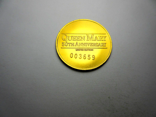 Queen Mary 50th Anniversary Token Coin 1936-1986 Uncirculated #363659 ...
