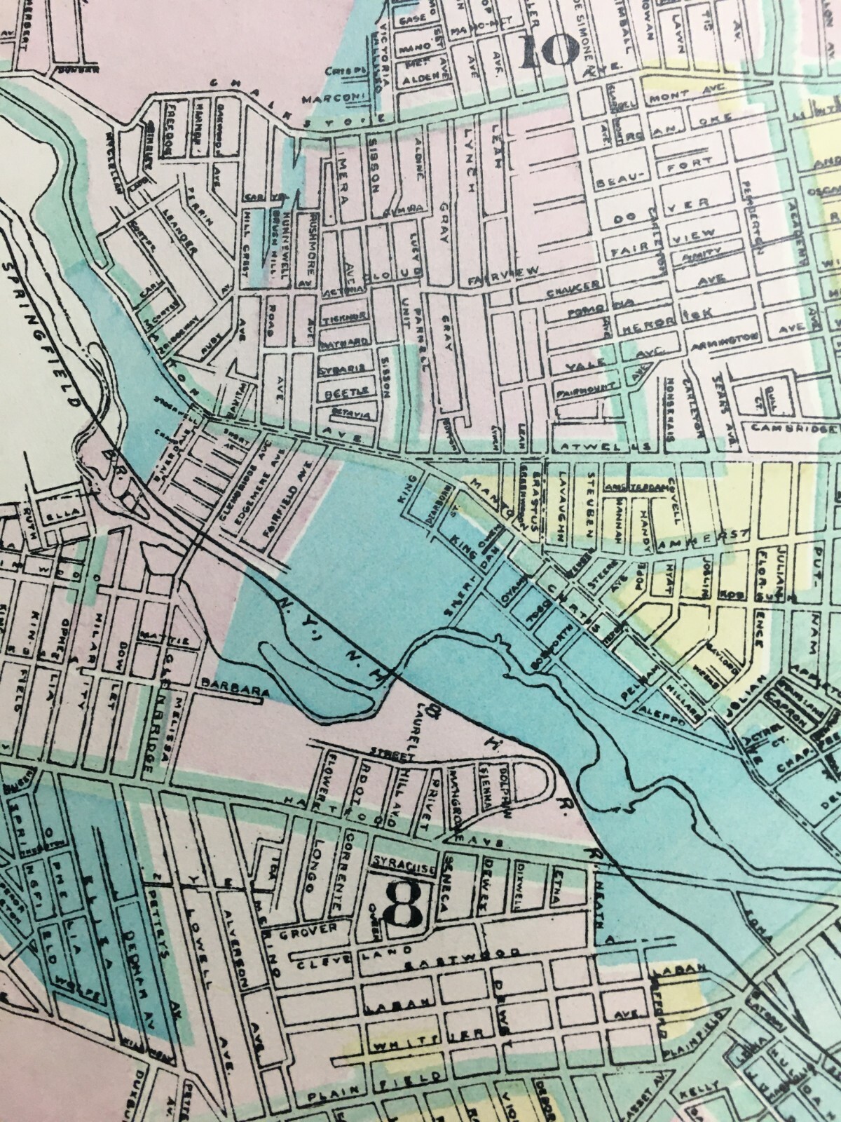 ORIGINAL 1926 PROVIDENCE RHODE ISLAND G.M. HOPKINS ZONING SYSTEM PLAT ...