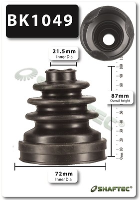 SHAFTEC CV BOOT KIT GAITER FITS FIAT GRANDE PUNTO 1.3 D MULTIJET 2005 ...