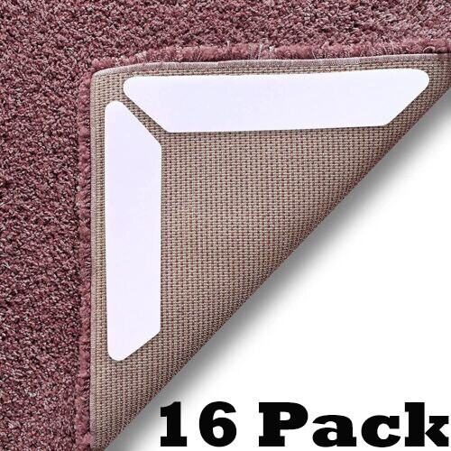 16 Pcs Carpet Mat Grippers Anti Slip Rubber Rug Sticker Skid pad Tape ...