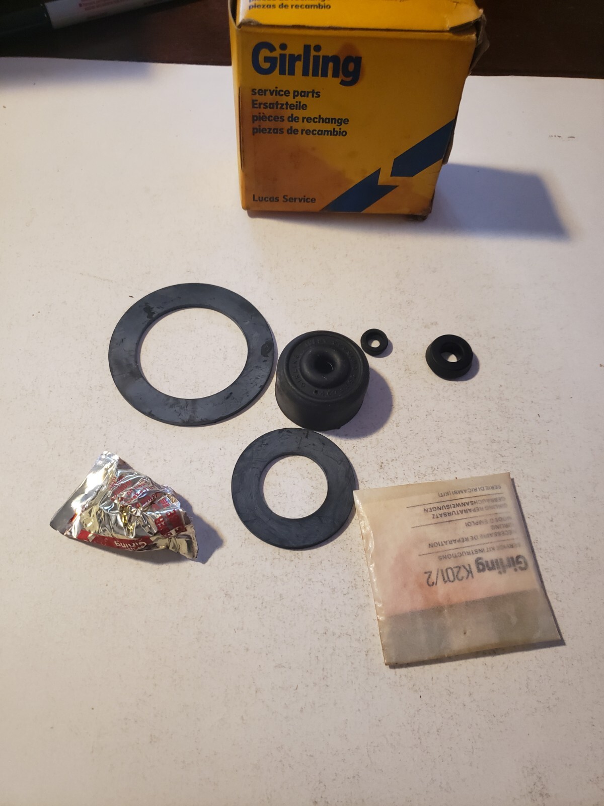 2 (two) Girling Brake Master Cylinder Rebuild Kit Sp2102-2 Fits Austin ...
