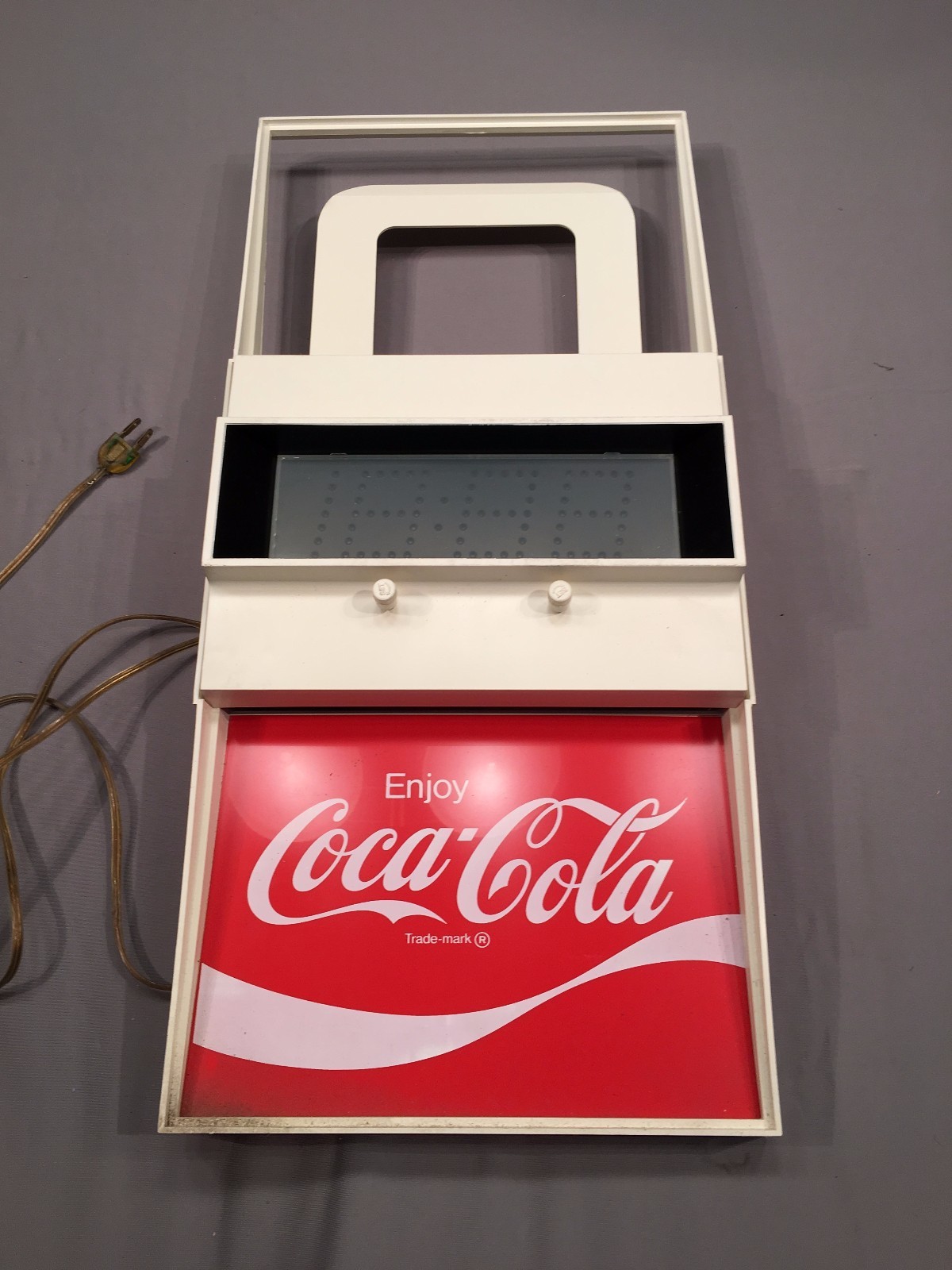 NEW 1977 Vintage Coca Cola Coke Light Up Clock by Everbrite Model G019 ...