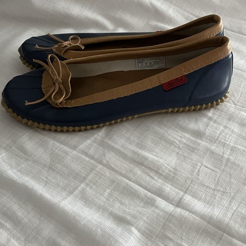 Chooka Duck Skimmer Waterproof Rain Ballet Flats Slip-on Navy Size 10 ...