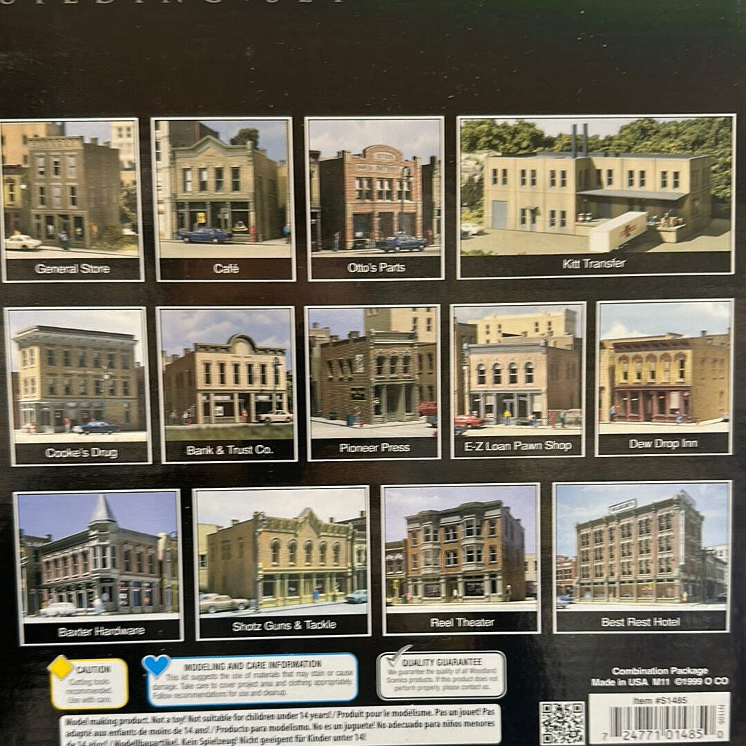 Woodland Scenics N Scale Town & Factory Building Set DPM Kit S1485 | eBay