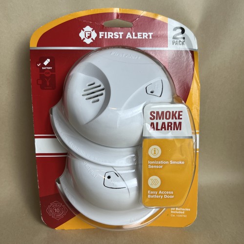 NIB First Alert 2 Pack Battery-Powered Ionization Smoke Detector NEW ...