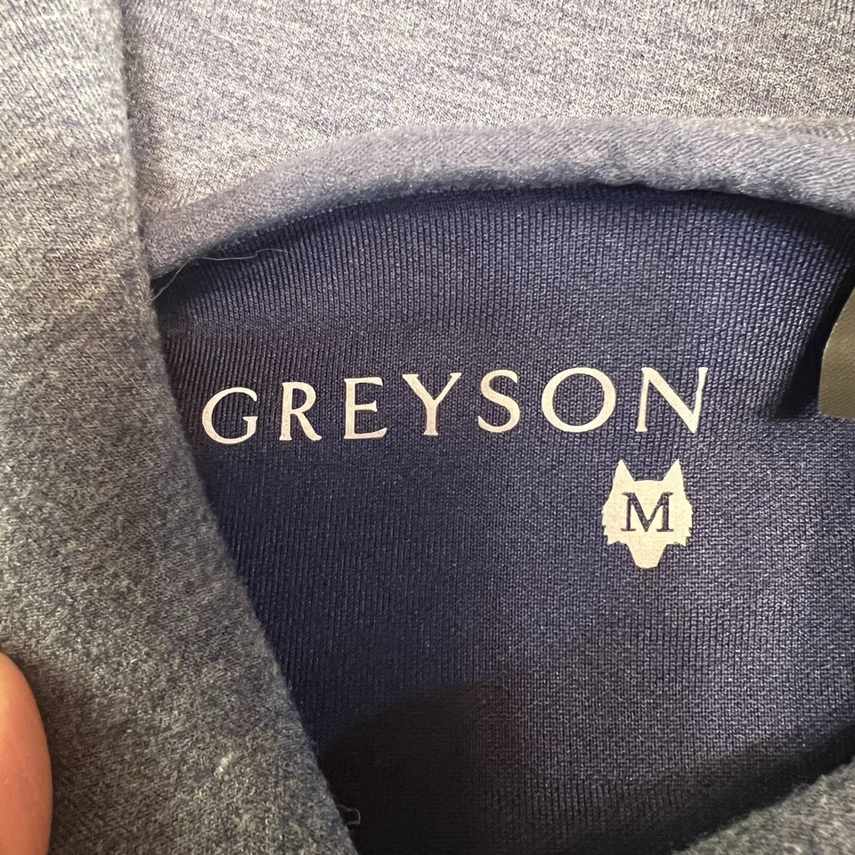 Greyson Chene Hoodie Men Size Medium Heather Blue Pullover Long Sleeve ...