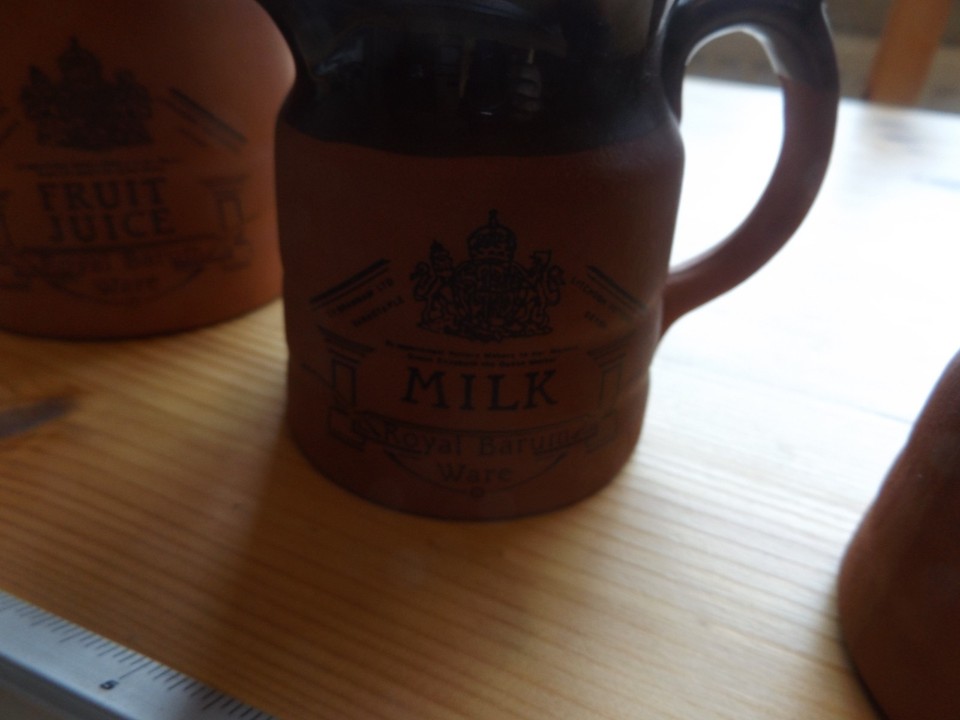 Royal Barum Ware Graduated Jugs Set - Fruit Juice, Milk, Cream Pottery ...