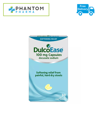 Dulcoease Stool Softener - Relief of Constipation - 30 Soft Gel ...