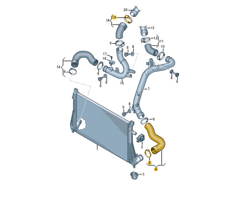 NEW VOLKSWAGEN TIGUAN AD TURBOCHARGER HOSE 5QF145832 5QF-145-832 | eBay