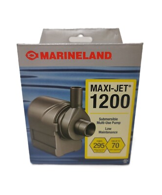 Marineland Water Pump Maxi-Jet 1200 Submersible Up to 295 GPH Up to 70 ...