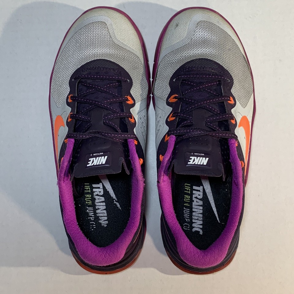 Nike Metcon 2 ‘Hyper Purple’ Women’s Size 6.5 Purple Orange Grey 821913 ...