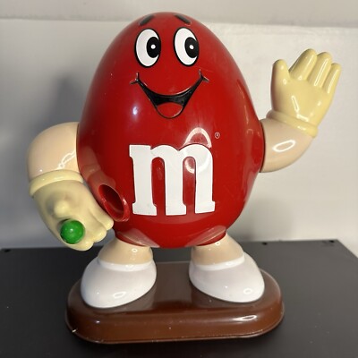 Red Peanut M&M Candy Dispenser 1992 10" Tall | eBay