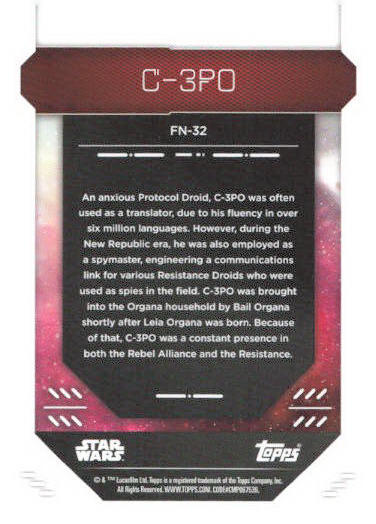 2023 Topps Finest Star Wars C-3PO #FN-32 | eBay