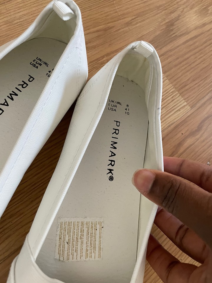 Primark White Flats | eBay