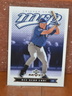 GREAT LOOKING BASEBALL CARD UPPER DECK MVP CHICAGO CUBS HEE SEOP CHOI ...